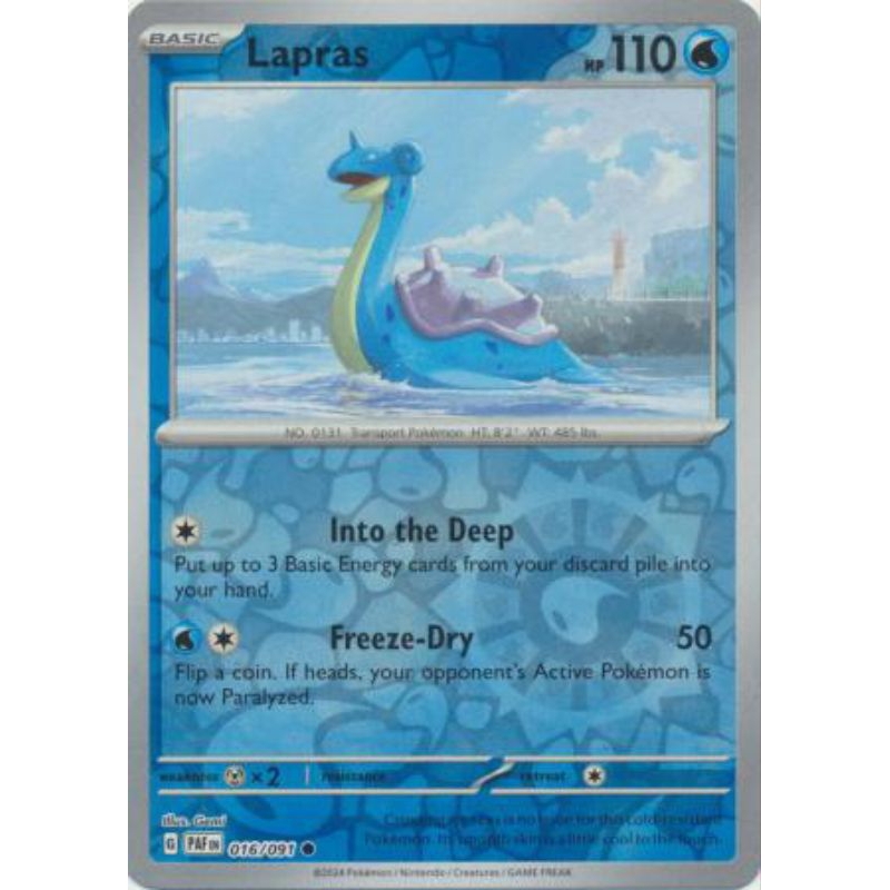 Pokemon Card, Lapras 016/09#, Common Reverse Holo. (ENGLISH TYPE ...