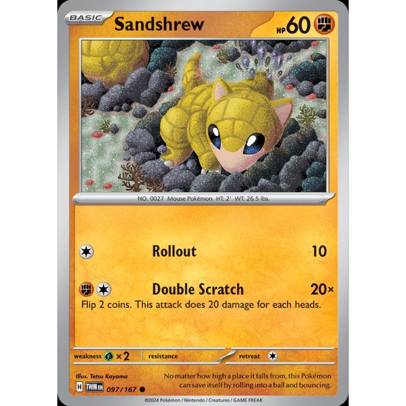 Pokemon Card, Sandshrew 097/167, Common. (ENGLISH TYPE) | Shopee ...
