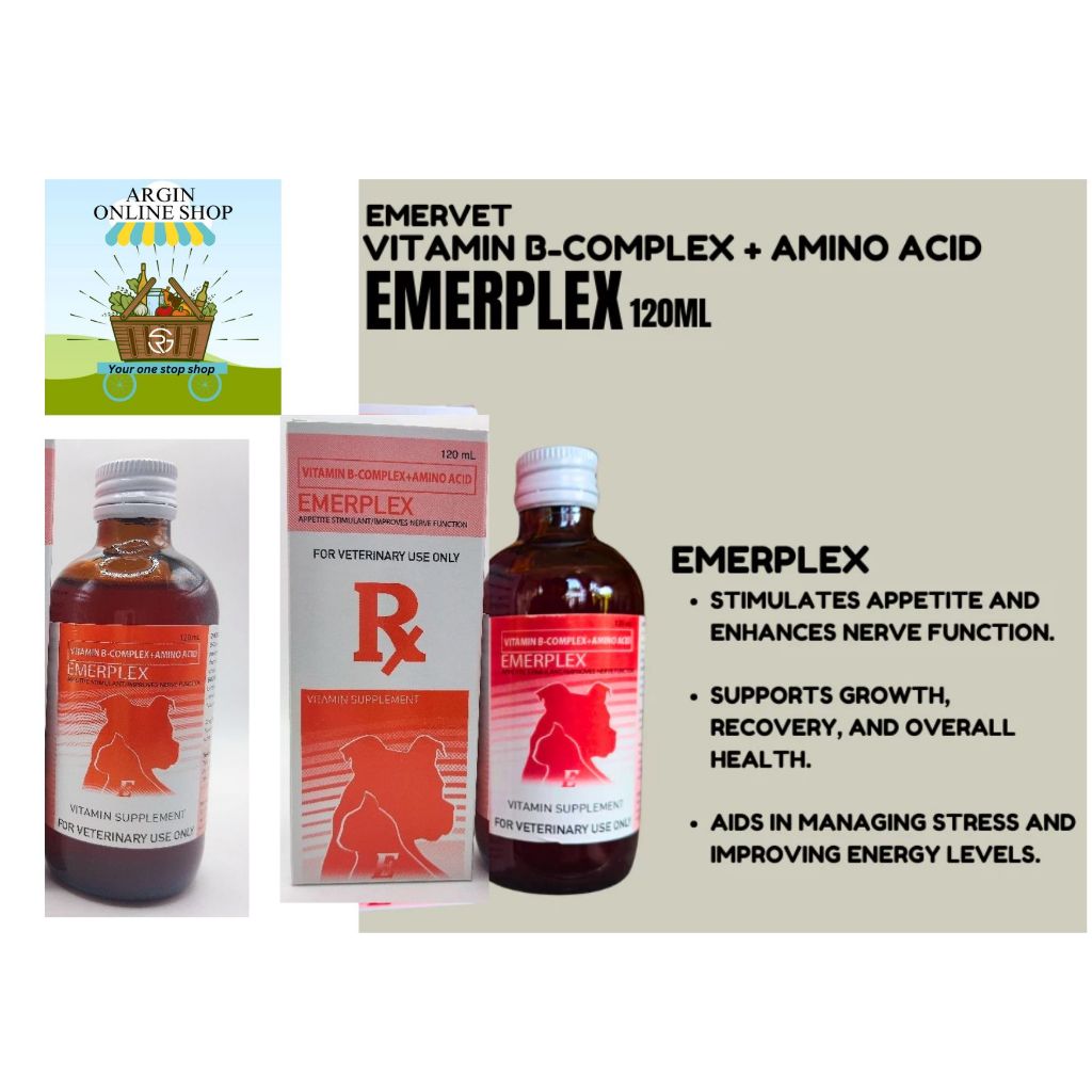 Emervet EMERPLEX (Vitamin B-Complex + Amino Acid) - Pet Vitamins ...