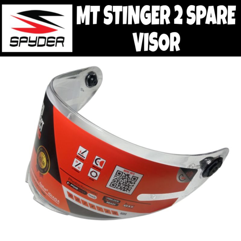 MT STINGER 2 SPARE VISOR HELMET | Shopee Philippines