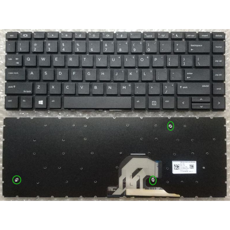 HP ProBook 440 G6 445 G6 440 G7 445 G7 Laptop keyboard no backlit ...