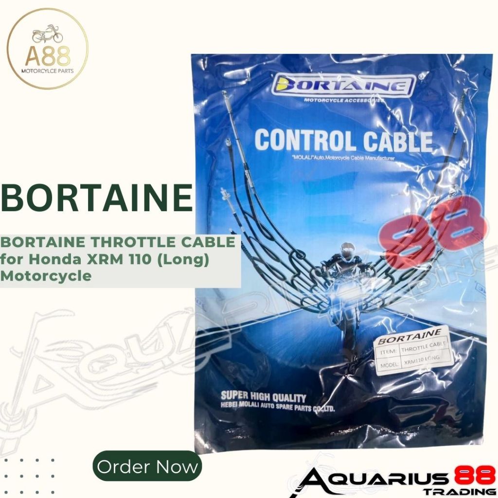 BORTAINE THROTTLE CABLE for Honda XRM 110 (Long) Motorcycle | Shopee ...