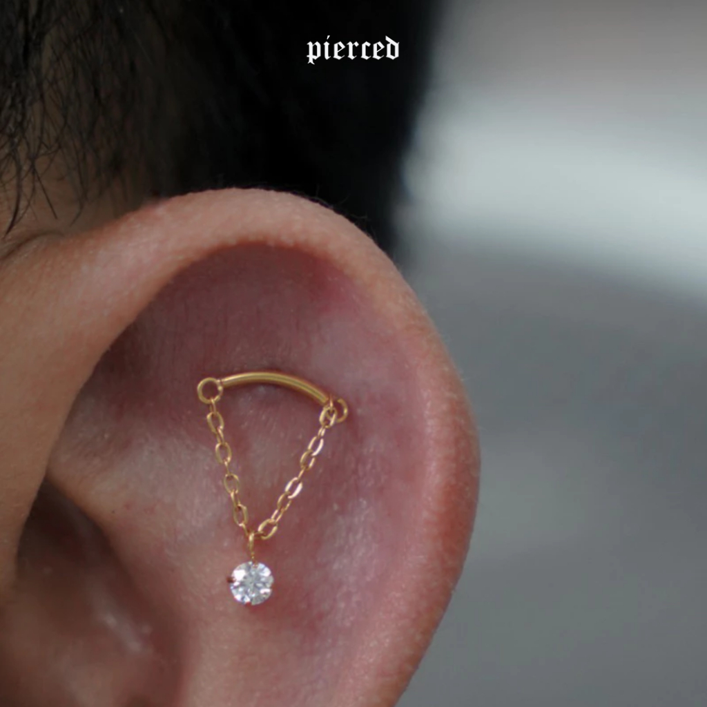 ASTM F136 Titanium Gem Dangle Labret | piercedphl | Shopee Philippines