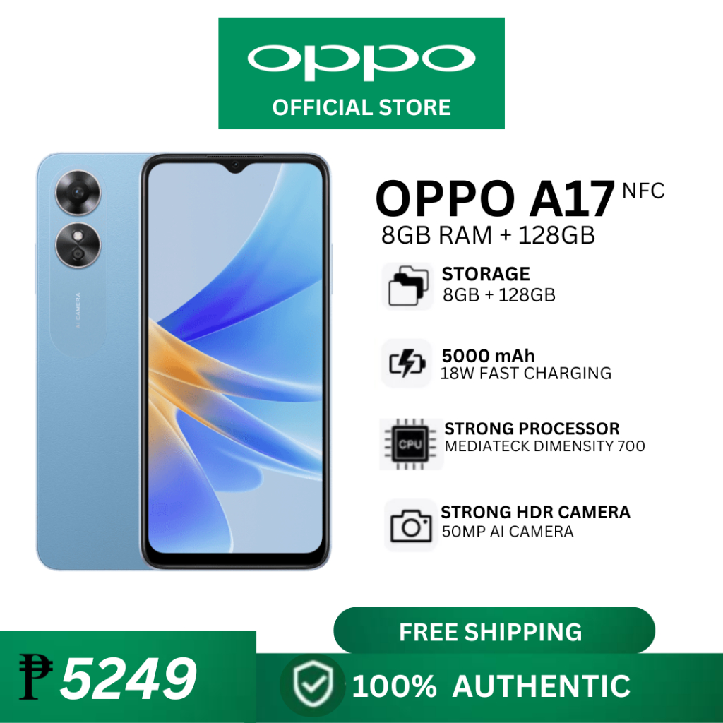 OPPO A17 | 50MP AI Camera Smartphone | 5000mAh Long-Lasting Battery ...