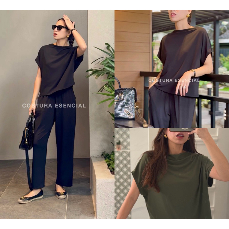 Amanda coordinates ( relax tapered pants / boatneck dolman cut ...