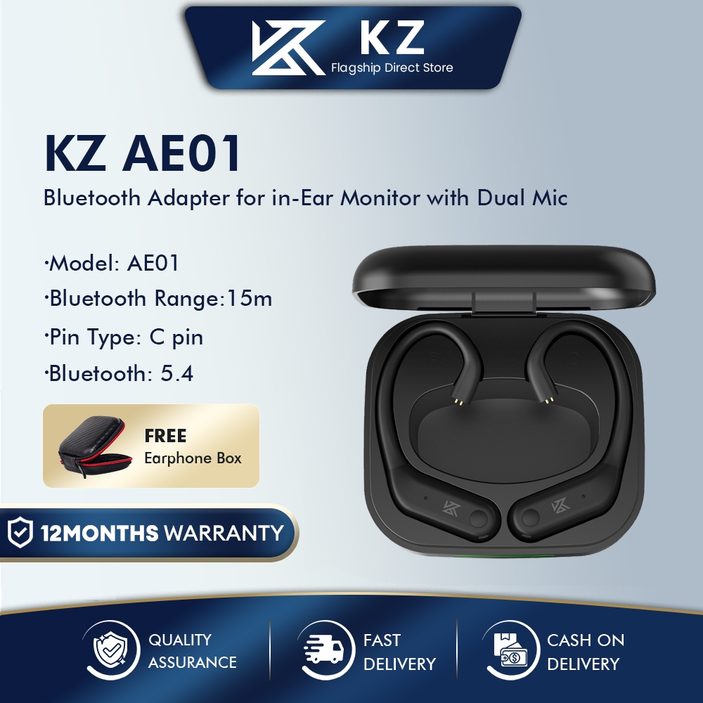 KZ AE01 True Wireless Bluetooth 5.4 Earhook, Bluetooth Adapter for in ...