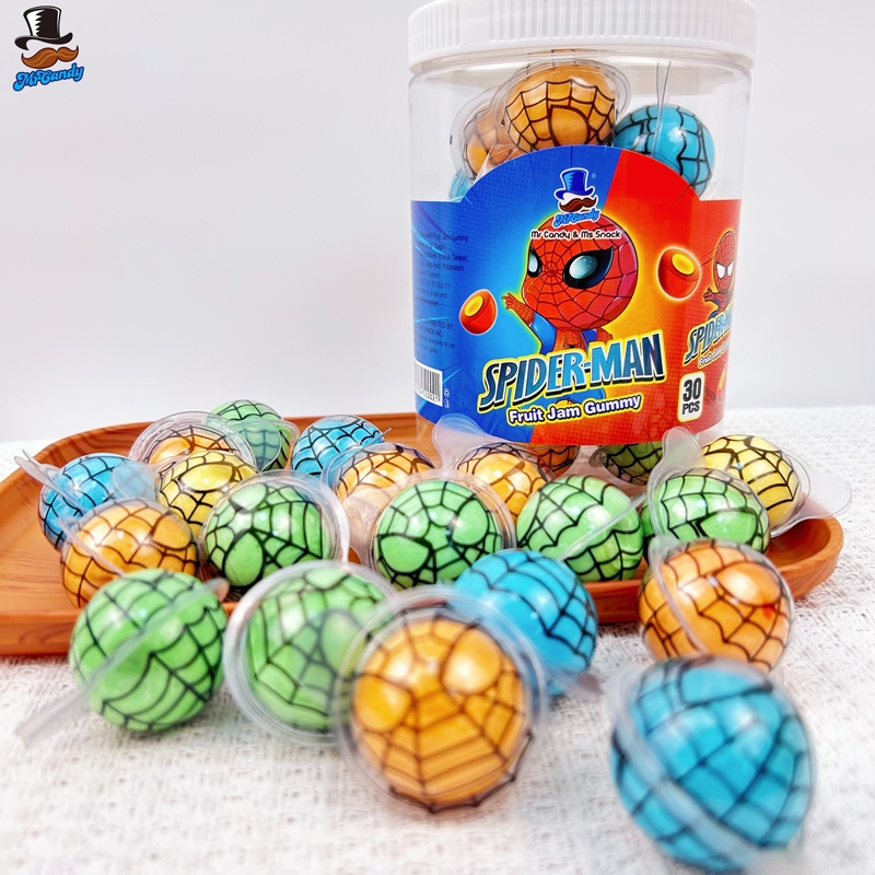 【Mr Candy 】Spider Man Jam Gummy 30Pcs/Bottle//Popped Berry Gummies ...