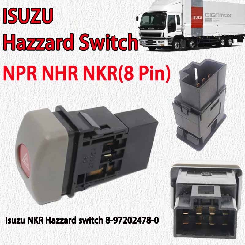 Hazard Switch Isuzu NPR NHR NKR Emergency Switches (8 PIN) Hazard ...