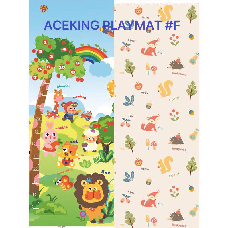 PLAYMAT for baby portable reversable playmat rubber matting waterproof ...