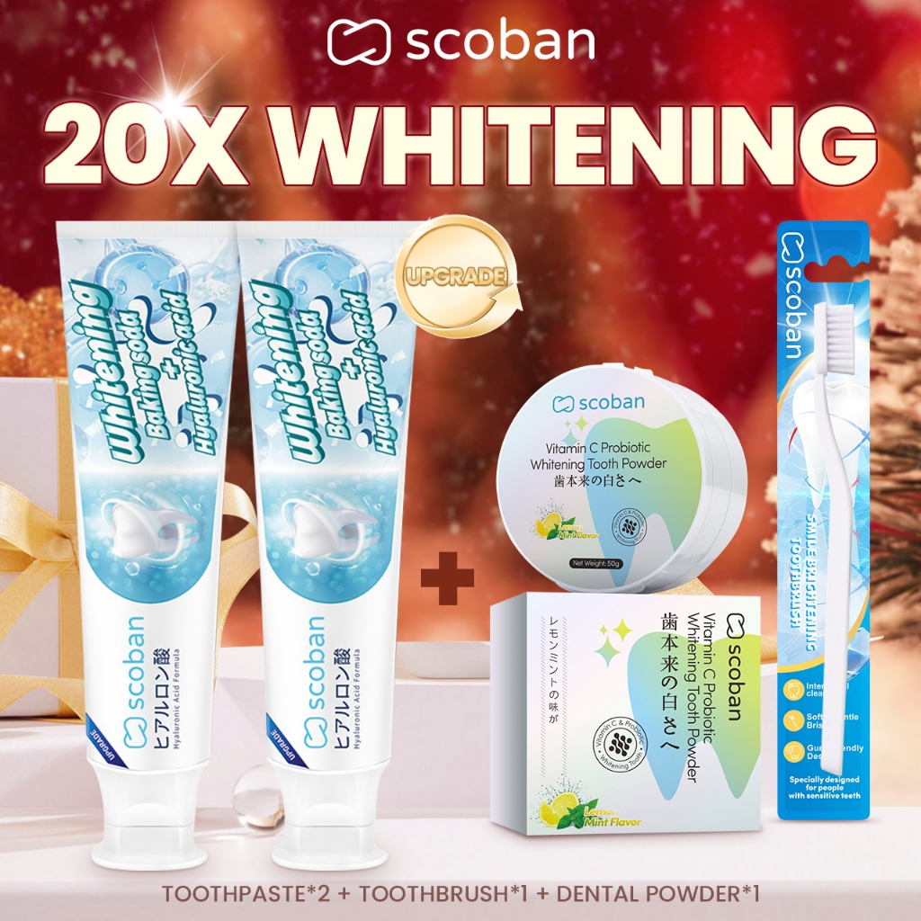 【Upgrade】scoban teeth Whitening toothpaste Peppermint Food Graded ...