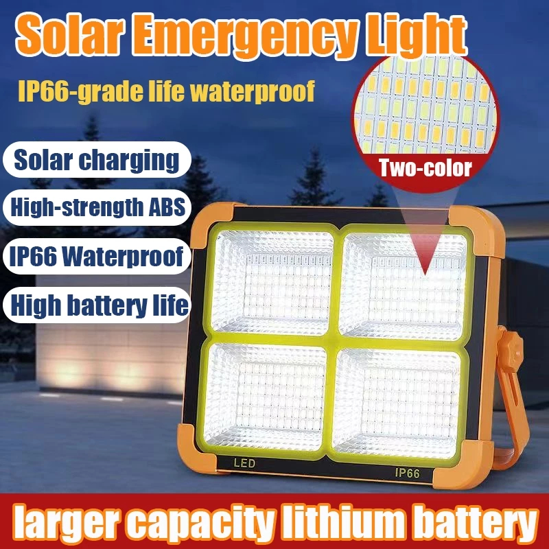 Solar Emergency Light Solar Light Outdoor Waterproof Solar LED Flood ...