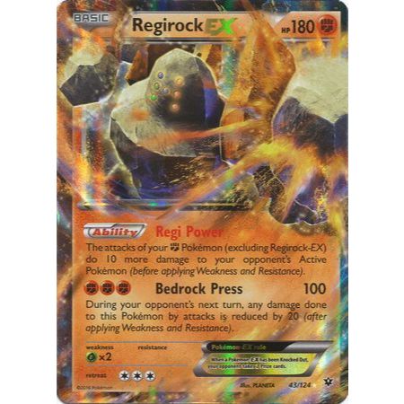 Regirock EX - 43/124 - Ultra Rare XY - Playable Pokemon Card Fates ...