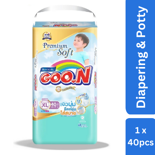 Goo.N Premium Mommy Kiss Diaper Pants Xl40 | Shopee Philippines