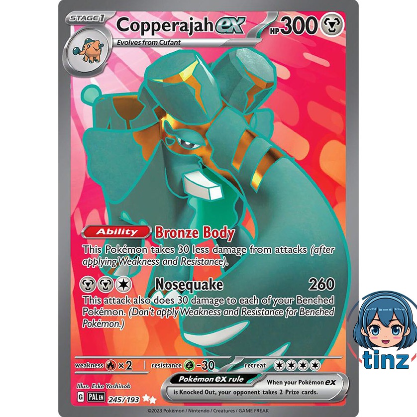 Copperajah ex - 245/193 - Full Art Secret Rare Pokémon SV02: Paldea ...