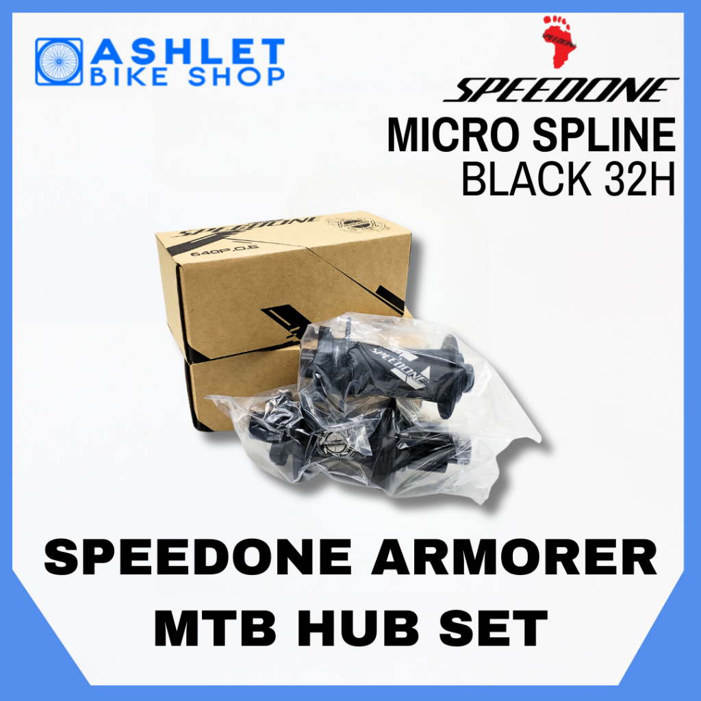 SPEEDONE MTB Hub Set Armorer Micro Spline Boost 8 Pawls 32H Black ...