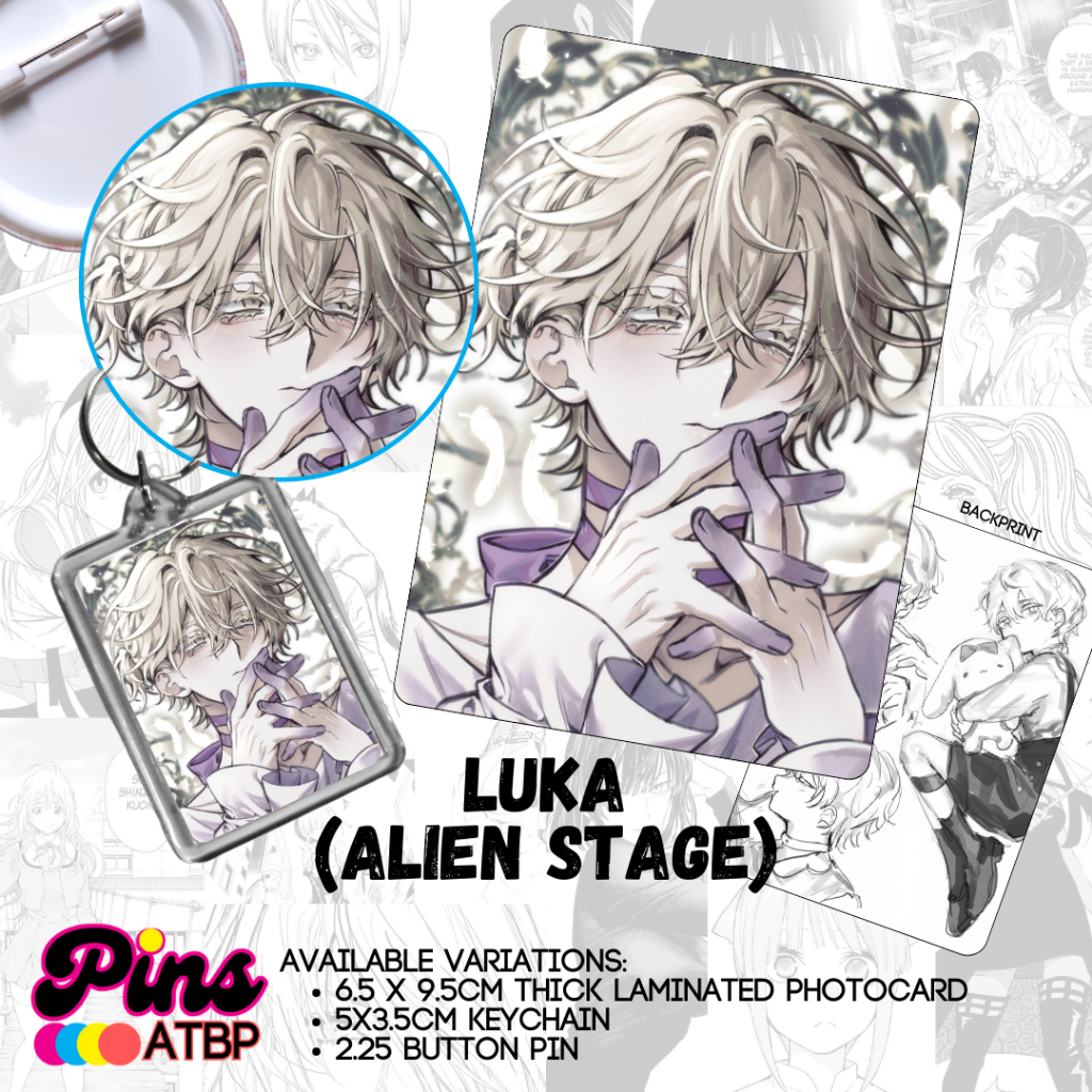 Luka Alien Stage Anime Collectible Photocard Button Pin Keychain - Pins ...