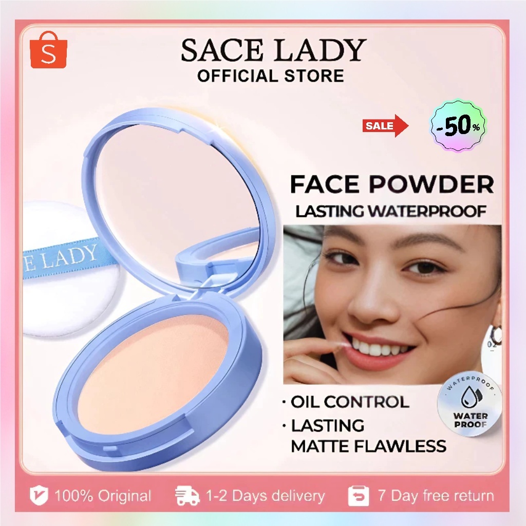 SACE LADY Compact Powder Lasting Waterproof Setting Powder Oil Control ...