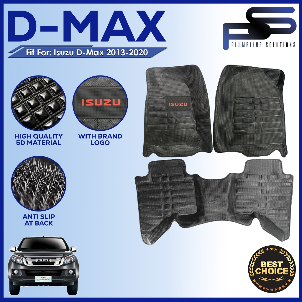 5D / 5D Carbon Fibr Deep Dish Matting For Isuzu DMAX D-MAX 2015 - 2020 ...