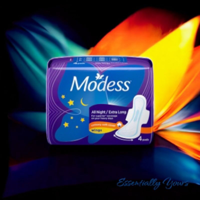 Modess All Night Extra Long with Wings Sanitary Napkin 4 pads 30.5cm ...