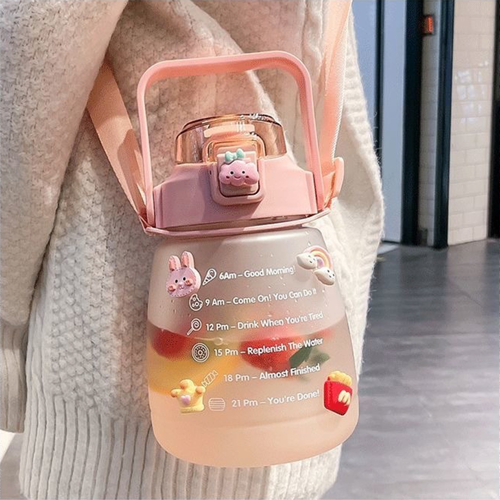 Frosted gradient belly cup, high-looking straw cup, internet celebrity ...