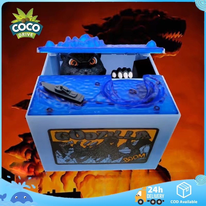 COD Godzilla Monster Electronic Chirldren Coin Money Saving Piggy Bank ...