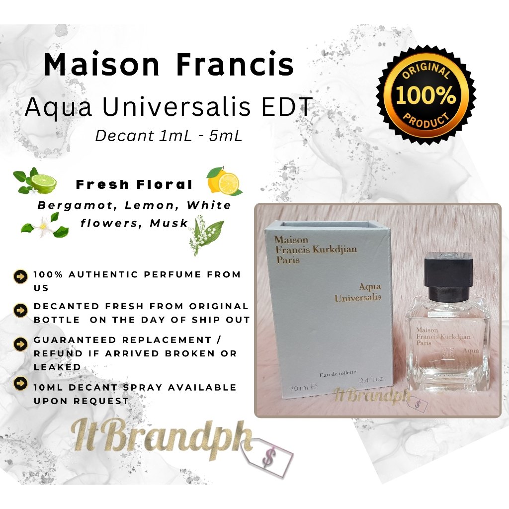 Decant MFK Aqua Universalis Eau de Toilette, for women (NOT FULL BOTTLE ...