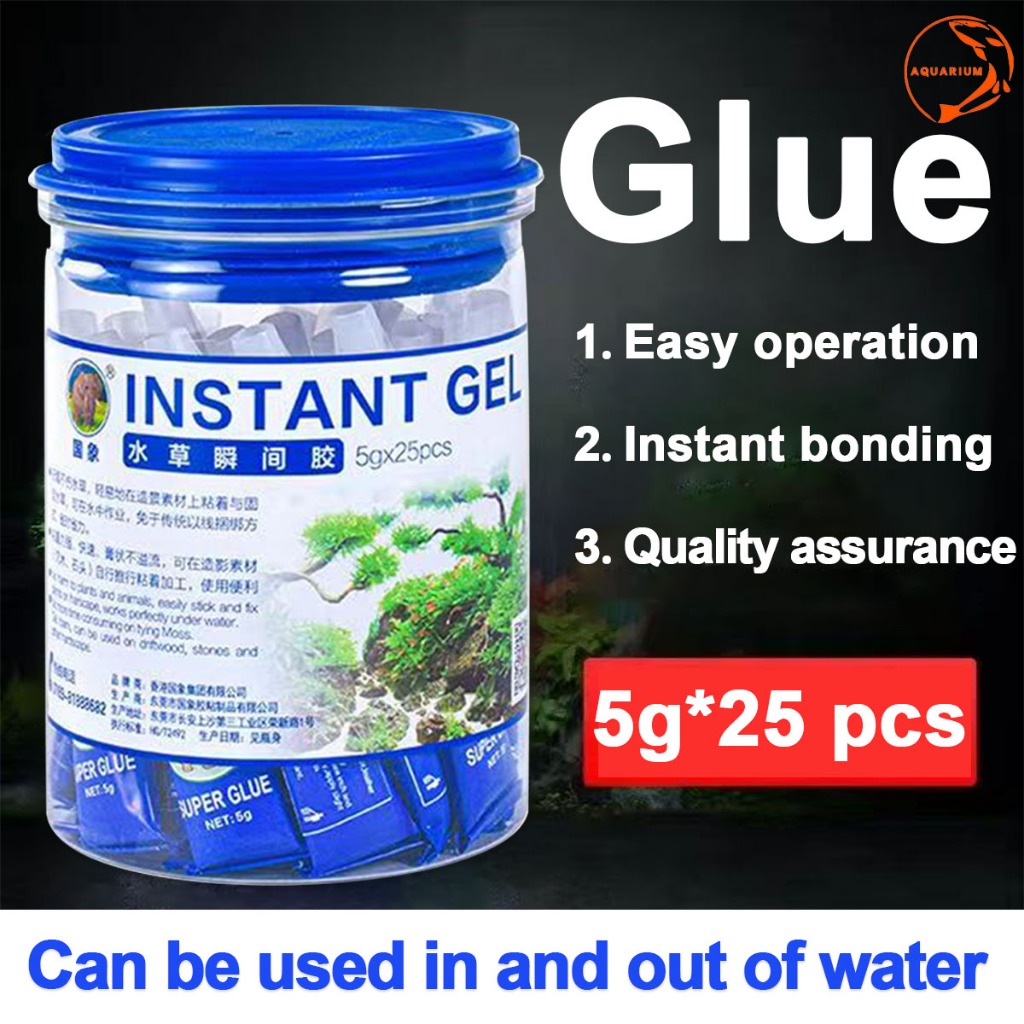 25 pcs Aquarium Glue 5g for Aquascape Plants Stones Woods Fish Tank ...