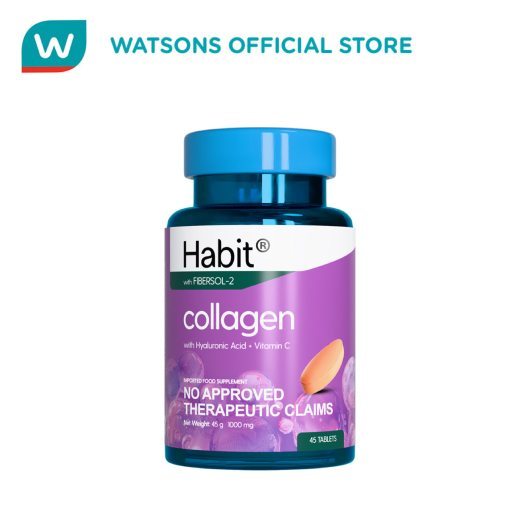 HABIT Collagen with Hyaluronic Acid + Vitamin C 45 tablets (Skin repair ...