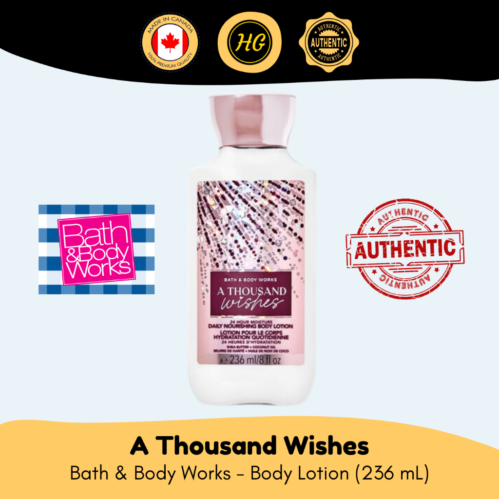 Bath and Body Works A Thousand Wishes Body Lotion 236mL (Imported from ...