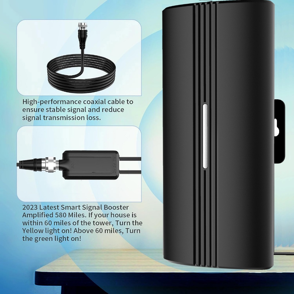 Digital TV Plus Antenna for Smart TVs – Indoor & Outdoor DVB-T2 Antenna ...