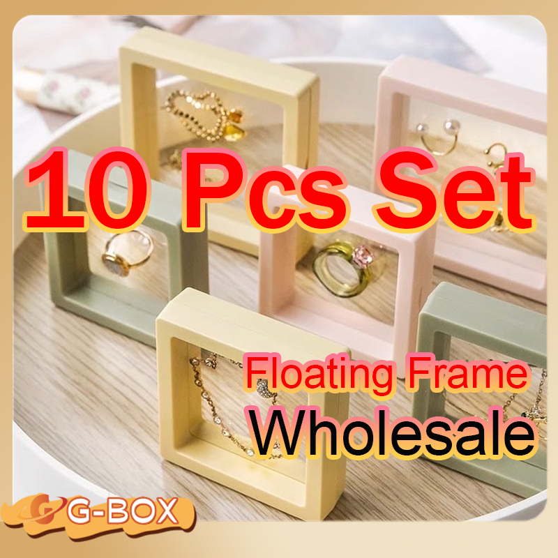 Floating Frame 3D Display Jewelry Box Suspension Storage PE Film ...