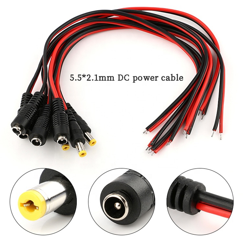 5.5*2.1mm DC power cable Male Female Socket Jack Plug Connector Wire ...