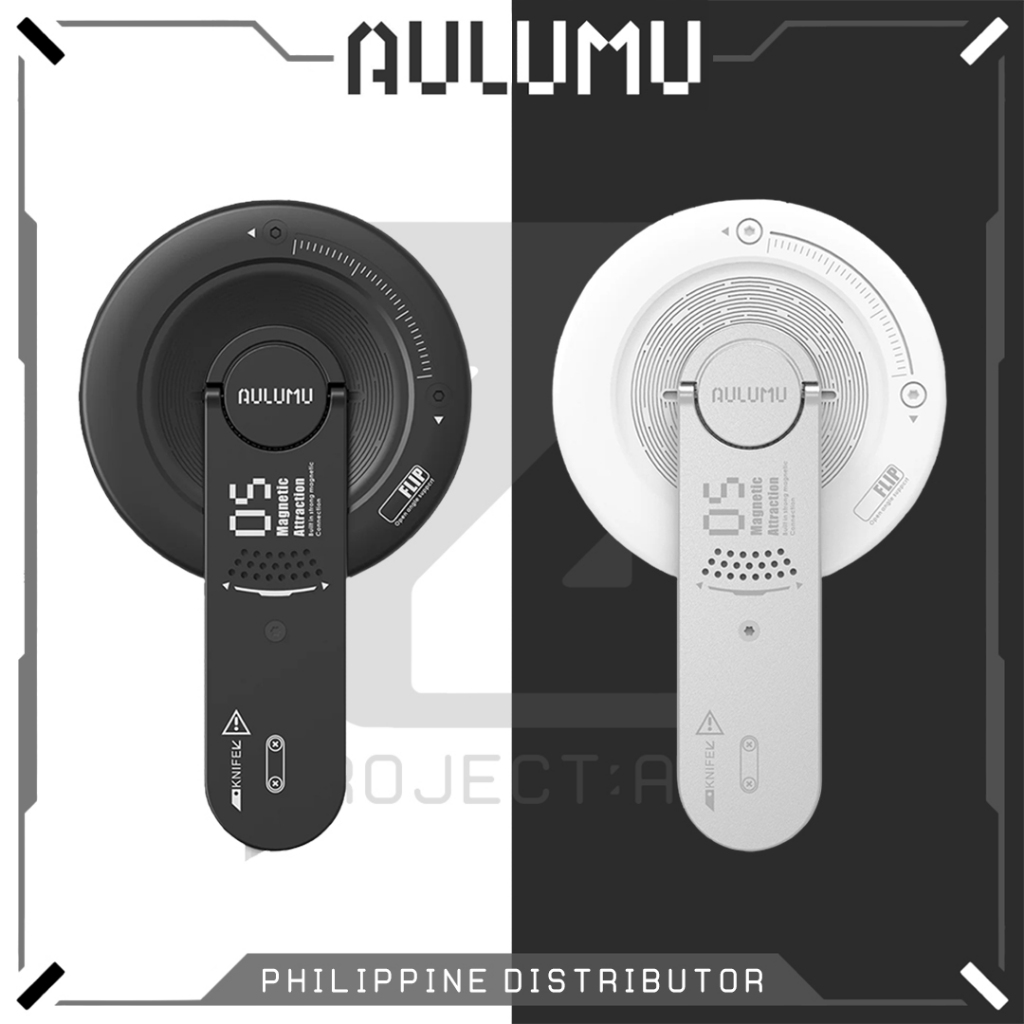 Aulumu G05 Black Metal Full 360° Apple MagSafe Phone Stand & Fidget Toy ...