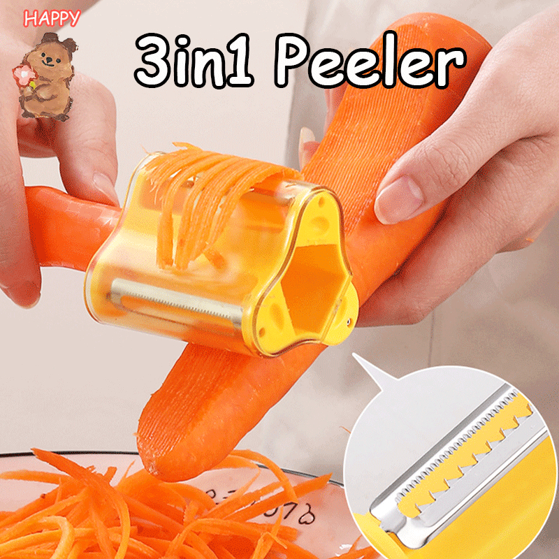 3in1 Peelers Stainless Steel Multifunctional Vegetable Fruit Peeling ...