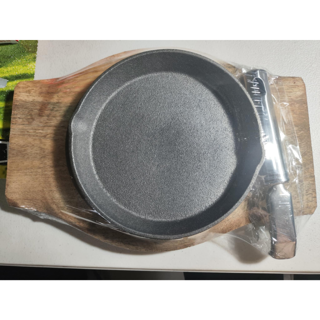 (MALIIT LANG PO) Sizzling Plate Round 16.5cm Heavyduty with STAINLESS ...