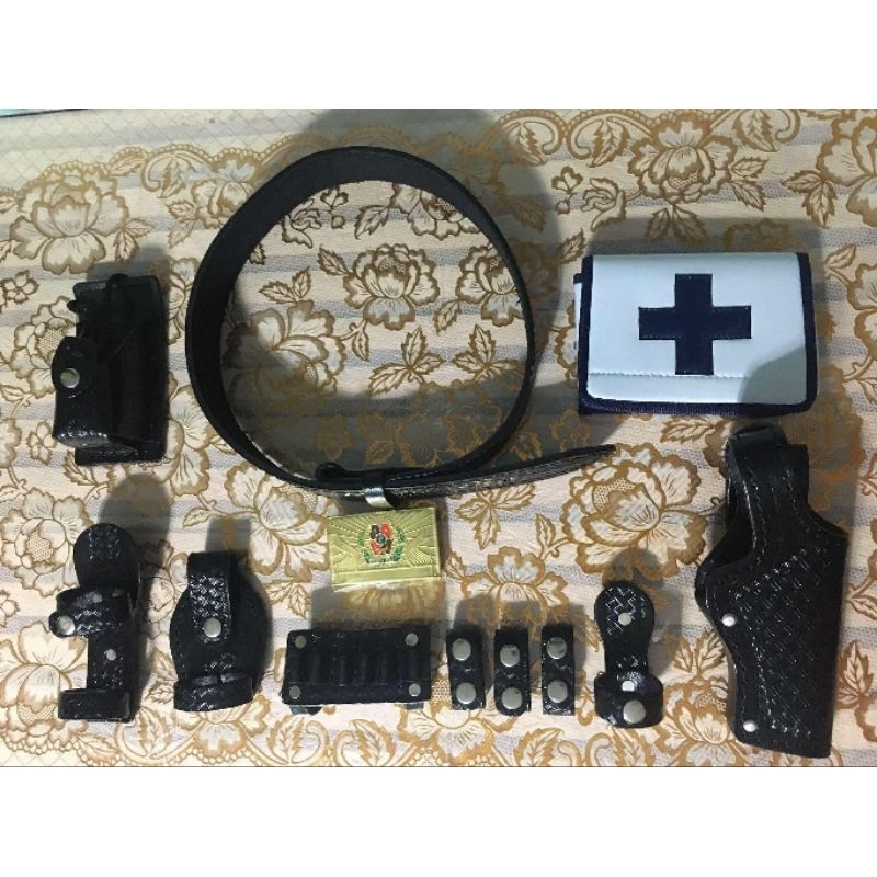 Belt with accessories, Radio case, medkit and holster | Shopee Philippines
