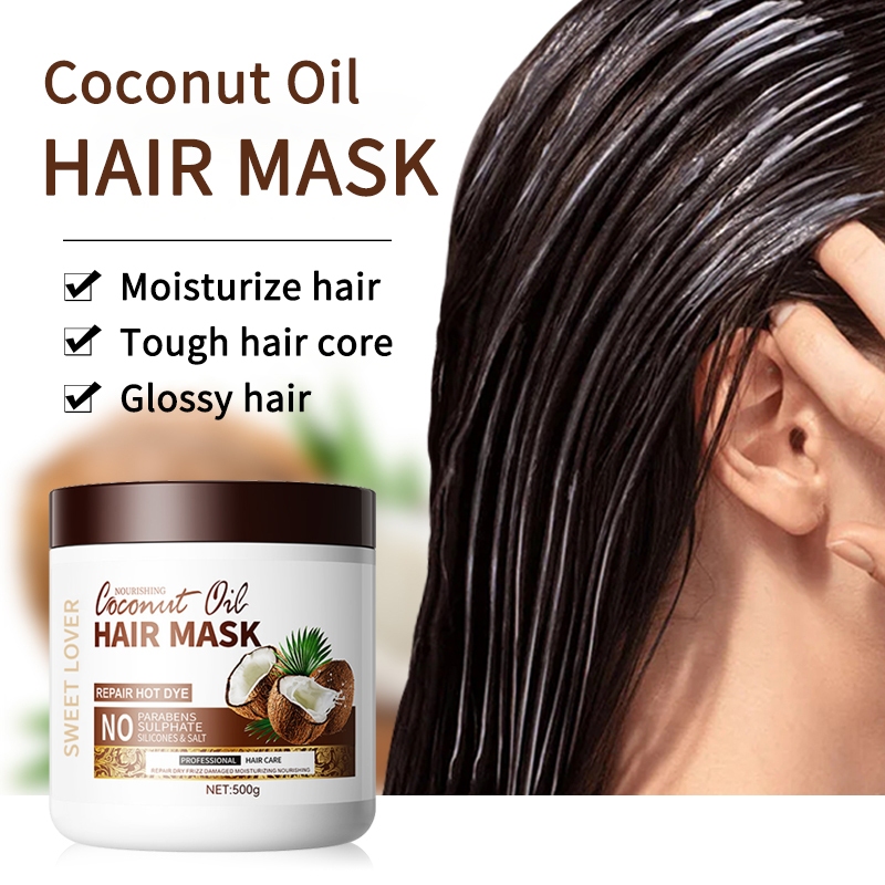 Coconut Oil Hair Mask Shampoo Hair Treatment for dry and frizzy ...