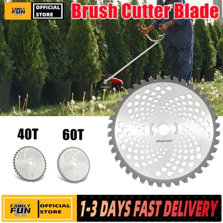 255mm 60T Brush Cutter Blade Replacement Circular Saw Blade Cutting Grass Lawn Mower Cutter ...