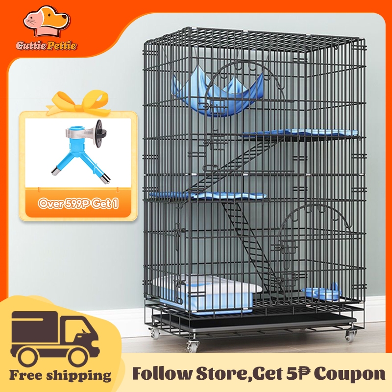 Cat Cage Easy Assemble Cage Pet 4 Layer Stackable Cage Cat House ...
