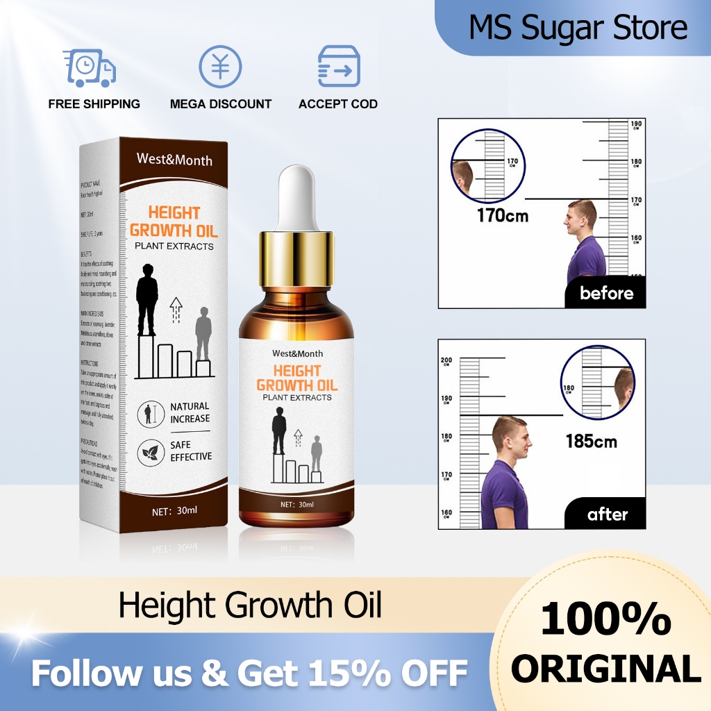 West&Month Height Growth Oil 30ml Height Booster Drops Bone Growth ...