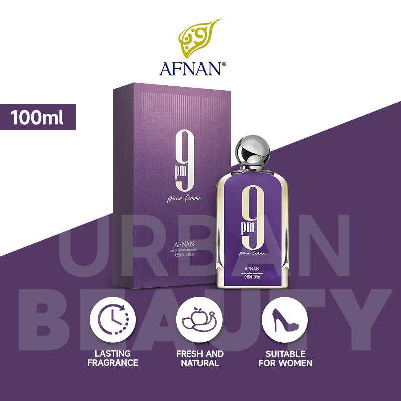 Afnan 9Pm Pour Femme Edp 100ml Original women Perfume | Shopee Philippines