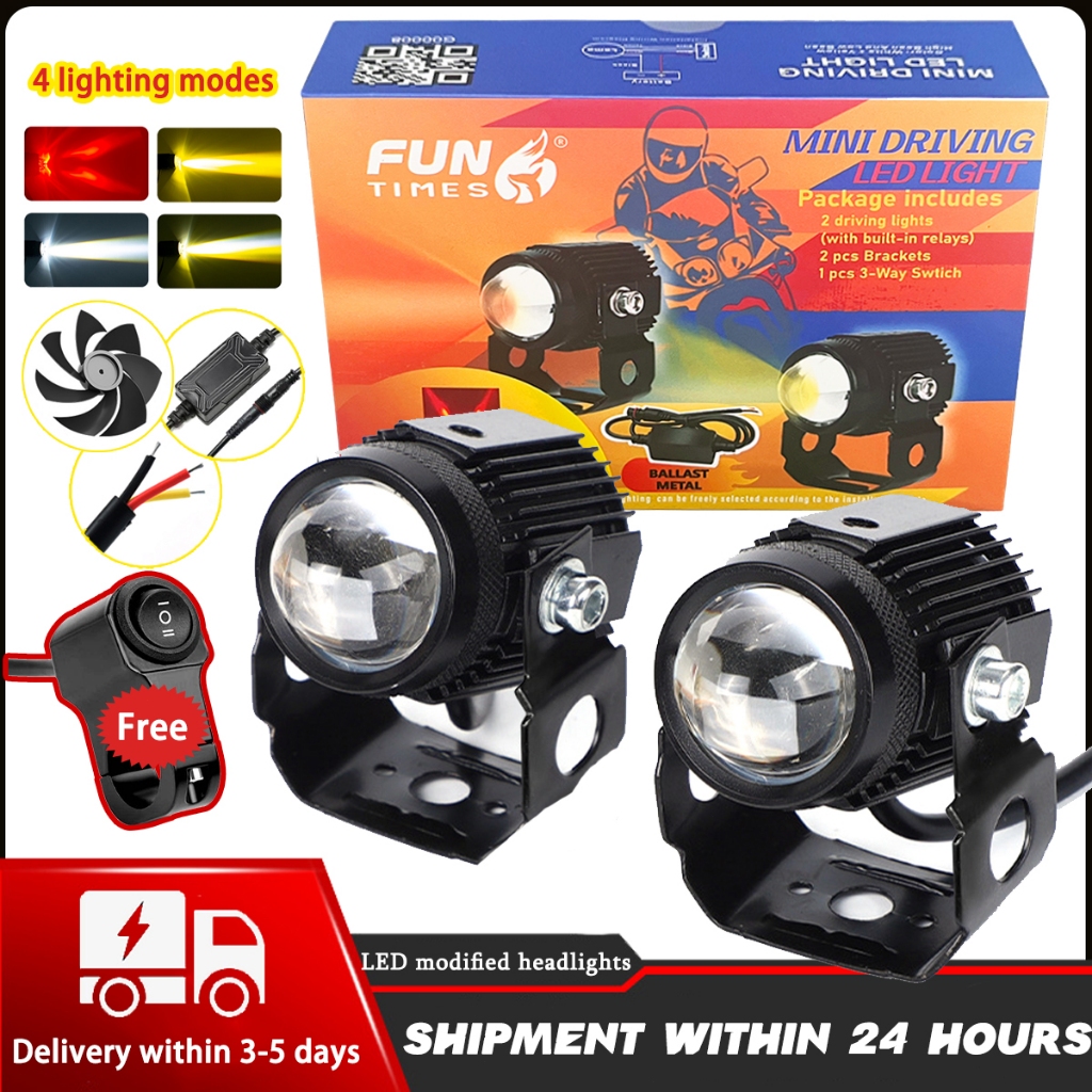 NEW 1 Pair Mini Driving LED Light Headlight V2 Equipped with ballast ...