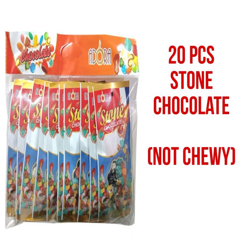 20 pcs choco stone ( not chewy ) for sale adora brand | Shopee Philippines