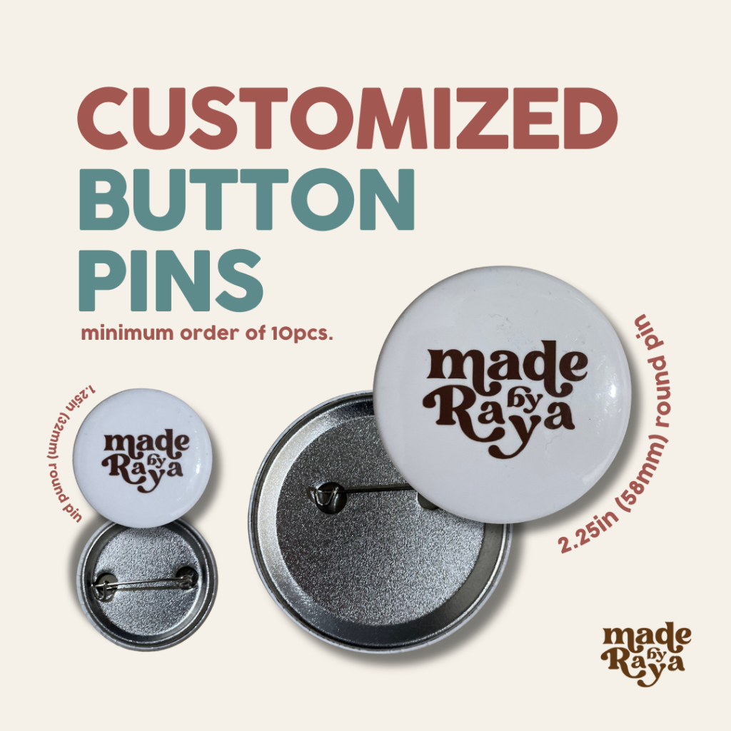 Customized Button Pins (1.25" / 2.25") 10pcs Minimum Order | Design ...