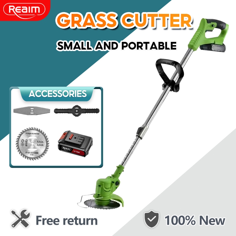 Grass Cutter Rechargeable Lawn Mower Durable Battery Brush Cutter ...