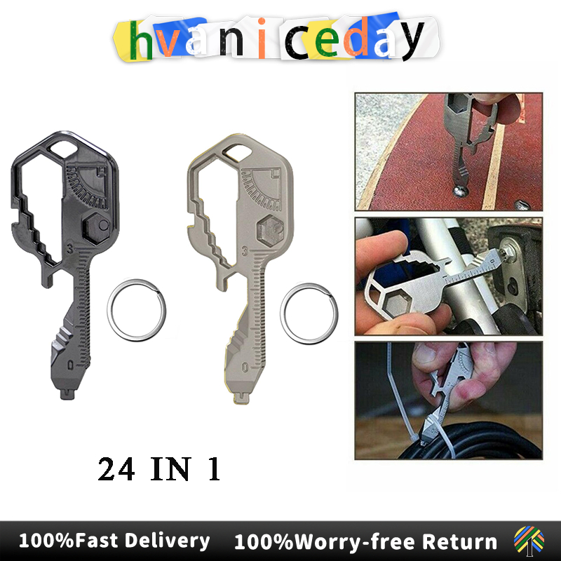 24 in 1 Multi-Function Key Tool Key Tool Versatile Handy Tool Keychain ...