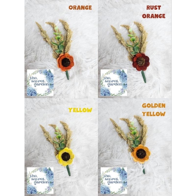 chest corsage with dried flowers rustic boho theme(with pin)for wedding ...