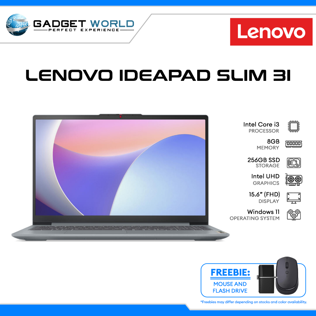 Lenovo IdeaPad Slim 3i 15.6” FHD Laptop i3-N305 8GB RAM/256GB SSD Win11 ...