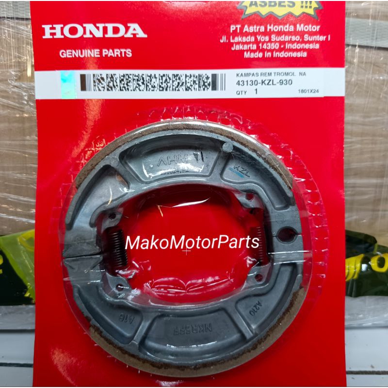 HONDA CLICK 125i /150i V1,V2,V3 BEAT Fi & CARB Honda Indonesia Brake Shoe | Shopee Philippines