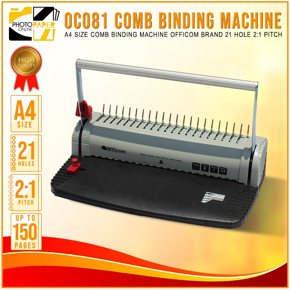 Officom Comb Binding Machine Office A4 OC081 | Shopee Philippines